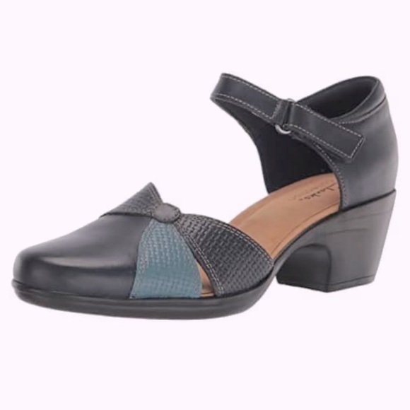 Clarks | Shoes | Clarks Emily Rae Navy And Sky Blue Leather Mary Jane ...